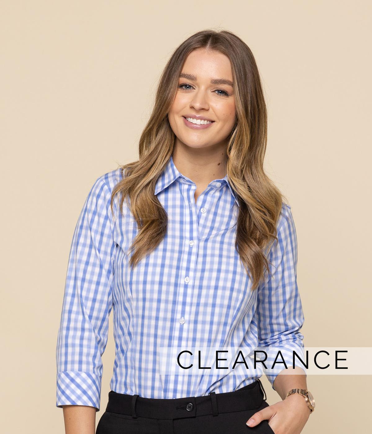 Career by Gloweave: 1711WL TONAL CHECK 3/4 SLEEVE SHIRT
